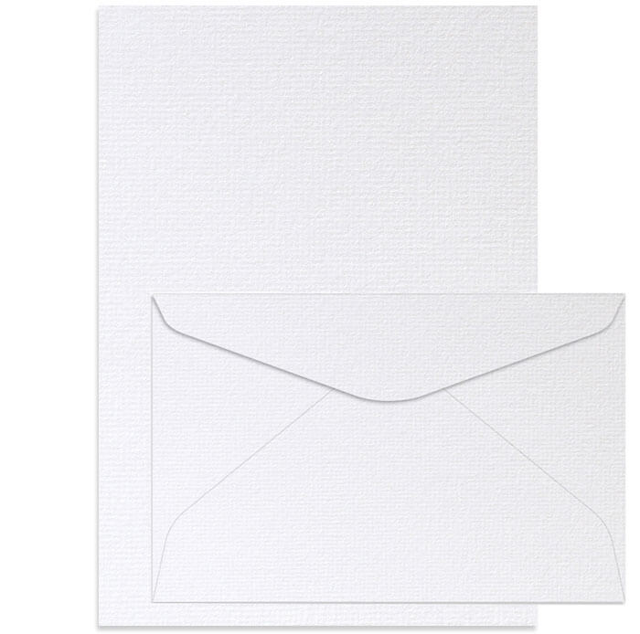 A5 Writing Paper Set - Textured White – The Paperplace