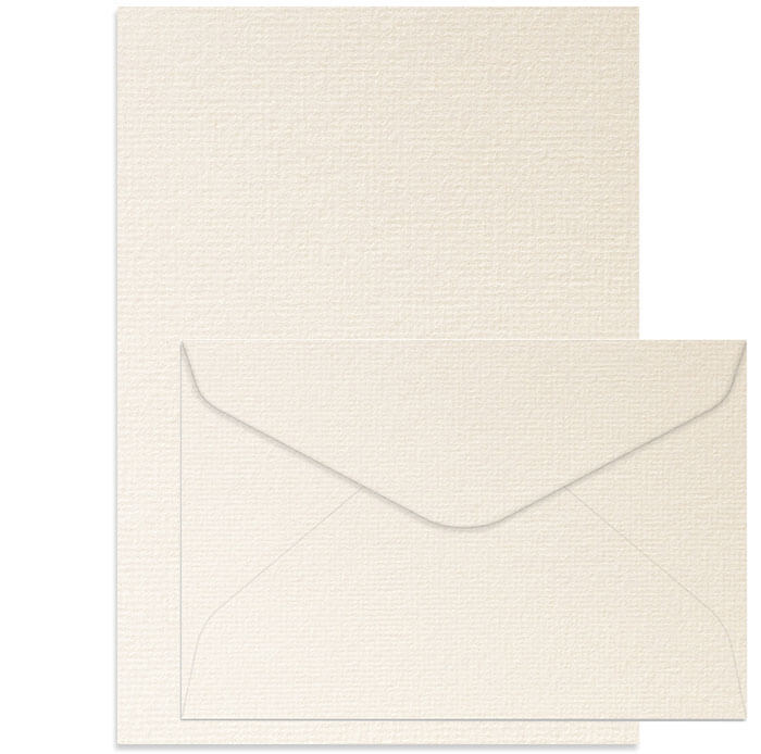 A5 Writing Paper Set - Textured Cream – The Paperplace